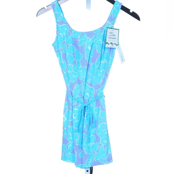 Sea Waves | Swim | Nwt Sea Waves Turquoise Purple Floral Bathing Suit ...